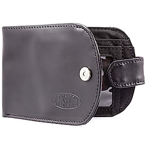 Big Skinny Women's Taxicat Leather Bi-Fold Slim Wallet, Holds Up to 25 Cards, Black