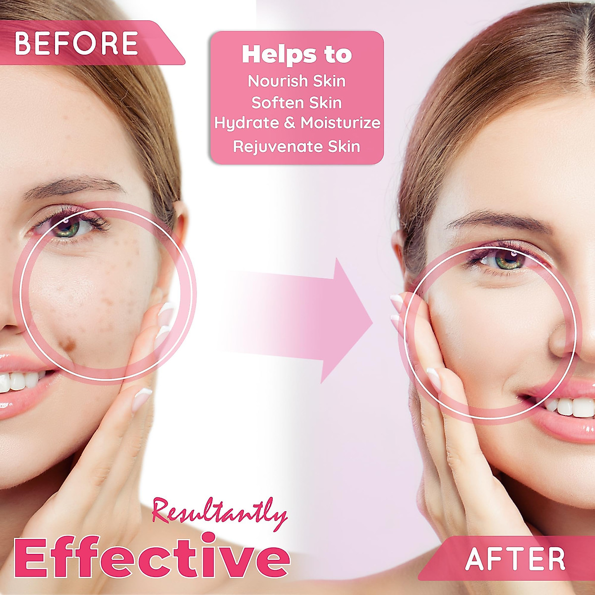 FAIR & WHITE So White Body Oil, 250ml / 8.45fl.oz - with Vitamin E, Almond Oil and 'Lumiskin', Hydrating Formula for Wrinkles, Dryness and Dark Spots