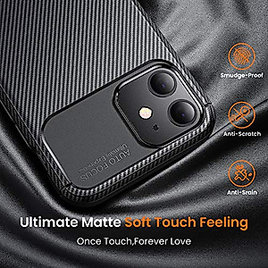AINOPE 2020 New iPhone 12 Mini Case [5.4 inches], Full Covered Shockproof Protective Case Soft TPU Protective Cover Compatible with iPhone 12 Mini -Black