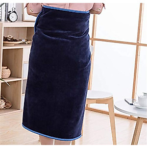 Mvchifay Wearable Blanket Soft Fleece Shawl Button Closure Warm Snuggle Throw for Sofa Snap 27x51inches (Blue-70x130cm)