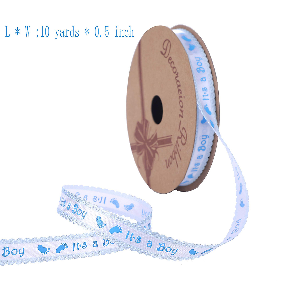 12 Pack Candy Bottles 10 Yards Ribbon and 48 Pack Acrylic Mini Pacifiers for Baby Shower Party Favors Decorations and Supplies by WeddParty (Blue A, 12)