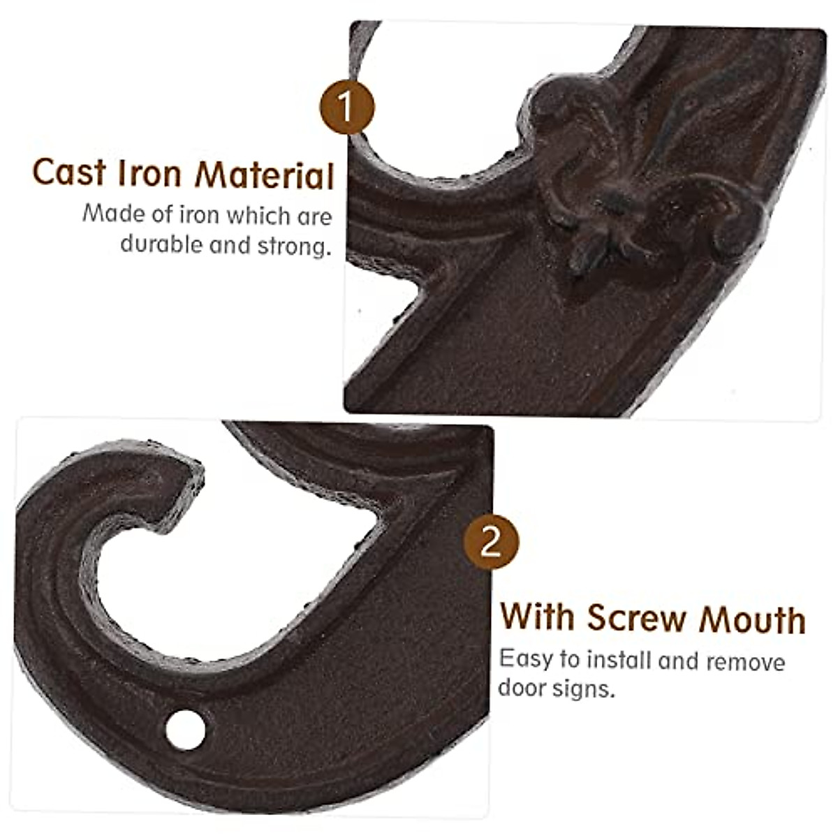 STOBOK 2pcs Cast Ironmetaldigital Door Number Signs Modern House Number Street Numbers House Sticker by Letter Numbers Stickers Digital Sign House Numbers Door Address Numbers House Signs