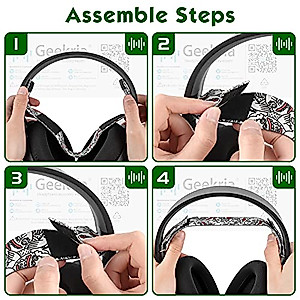 Geekria Flex Fabric Headband Pad, Compatible with SteelSeries Arctis 5, Arctis 3 All-Platform Gaming Headphones Replacement Band/Headset Headband Cushion Cover Repair Parts (Cartoon)