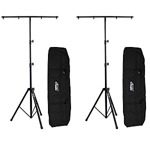 AST4421A2 Two-Pack Lighting Stands With Two T-Bars And Two Carrying Bags