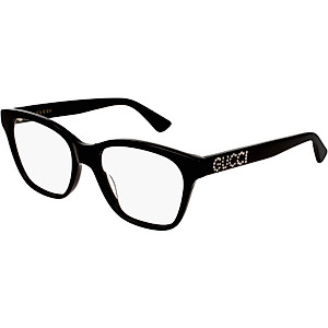 Gucci GG 0420O 001 Black Plastic Square Eyeglasses 52mm