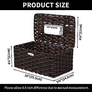 GRANNY SAYS Tissue Box Cover Rectangular, Tissue Box Holder, Waterproof Tissue Holders for Bathroom, Tissue Cover Box with Bottom, Decorative Facial Tissues Cube Box, Brown