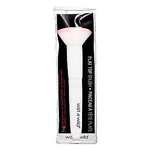 wet n wild Makeup Brush| Flat Top Kabuki Brush| For Liquid & Mineral Foundation| Blending & Buffing| Ergonomic Handle
