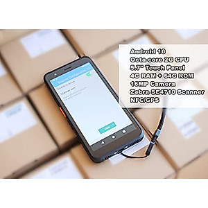 Android 10 Rugged Handheld PDA 1D 2D Barcode Scanner Full Touch Screen 5.7" WiFi & 4G LTE, for Warehouse Inventory & Assets Tracking