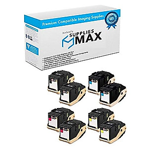SuppliesMAX Remanufactured Replacement for Phaser 7100/7100DN/7100N Toner Cartridge Combo Pack (2/PK-BK/C/M/Y) (106R02602B2CMY)