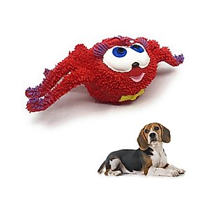 Sensory Spider - Squeaky Dog Toys - Medium Breeds - Natural Rubber/Latex - Comply with Same Safety Standards as Baby Toys