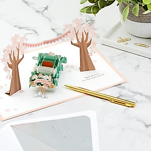 Hallmark Signature Paper Wonder Pop Up Wedding Card (Classic Car, Just Married)