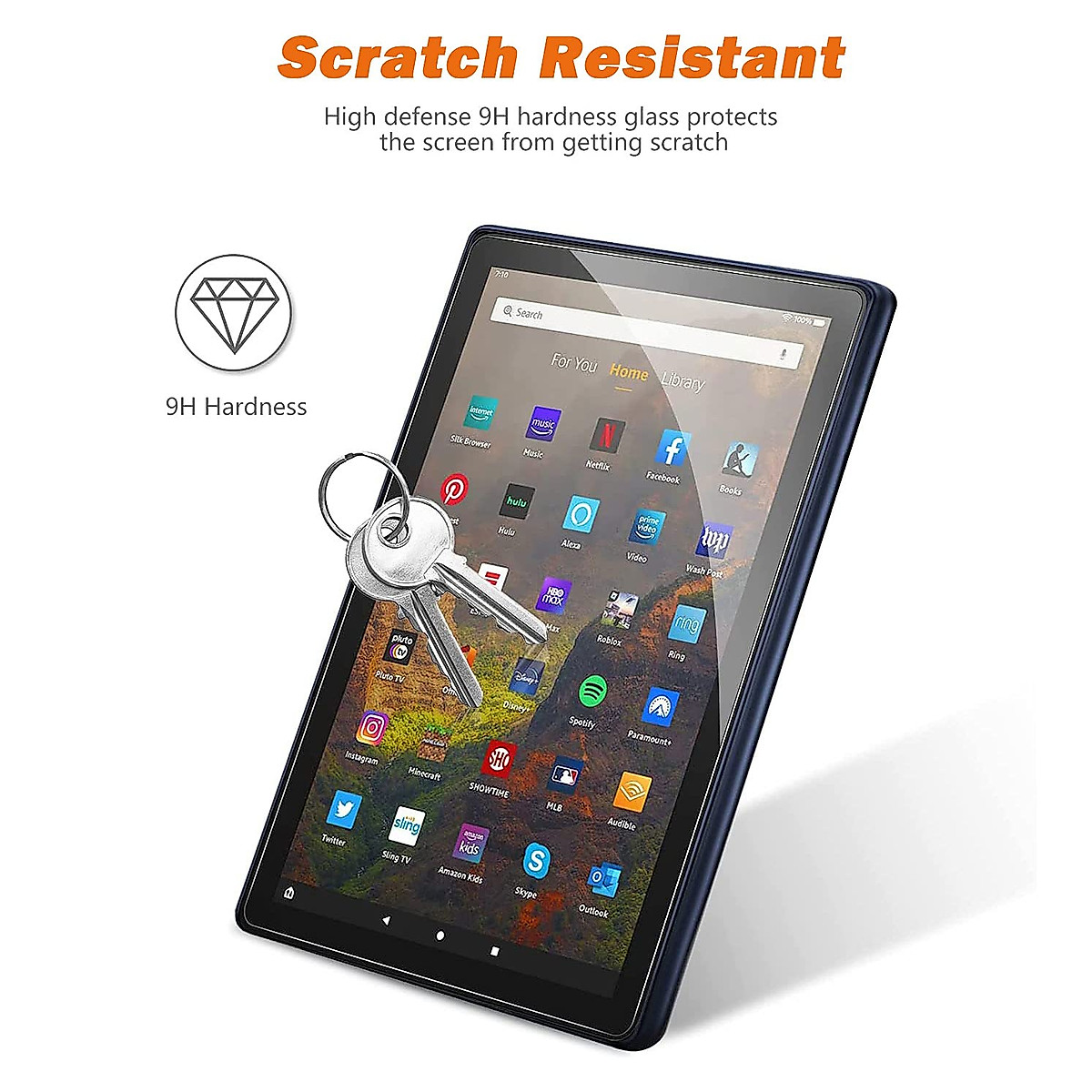 [2-Pack] All-New Fire HD 10 2023/2021/Fire HD 10 Kids/Fire HD 10 Kids Pro/Fire HD 10 Plus(2023/2021 Release) Screen Protector,HD Anti-Scratch Anti-Fingerprint 9H Hardness Bubble-Free Tempered Glass