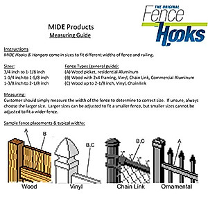 MIDE Products Aluminum Slip-on Flower Box Holders, for 1-3/4 inch to 2-1/8 inch Fence/Railing, White, Pair