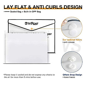 Printable Vinyl for Inkjet Printer & Laser Printer - 40 Pcs Glossy White Inkjet Printable Vinyl Sticker Paper, 8.5"x11"