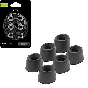 Eartune Fidelity U Ellipse-Shape Silicone Tips - Made to Shape of Natural Human Ear Canal for Comfort and Seal - HiFi IEM Accessory [X Small | 3 Pairs]