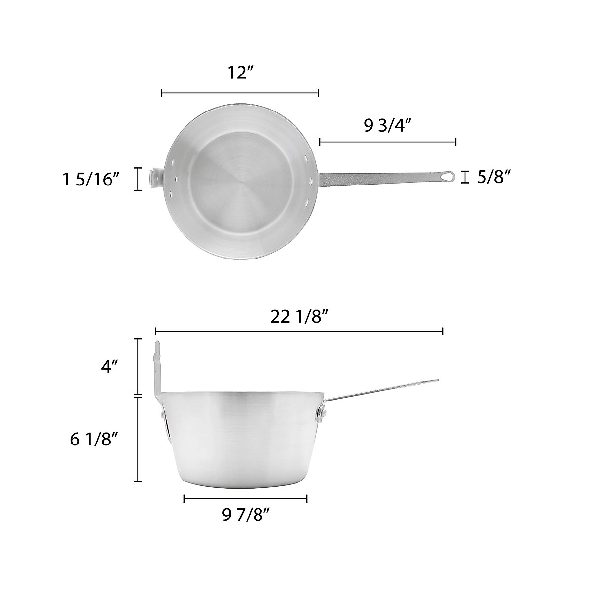 Thunder Group 10 Quart Fryer/Sauce Pan