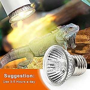 75W Sun Basking Lamp Bulb, AngleKai 6 Pack Full Spectrum UVA UVB Reptile Heat Lamp Bulb for Turtle Sunbathe Heat Lamp Bulb (75W) …