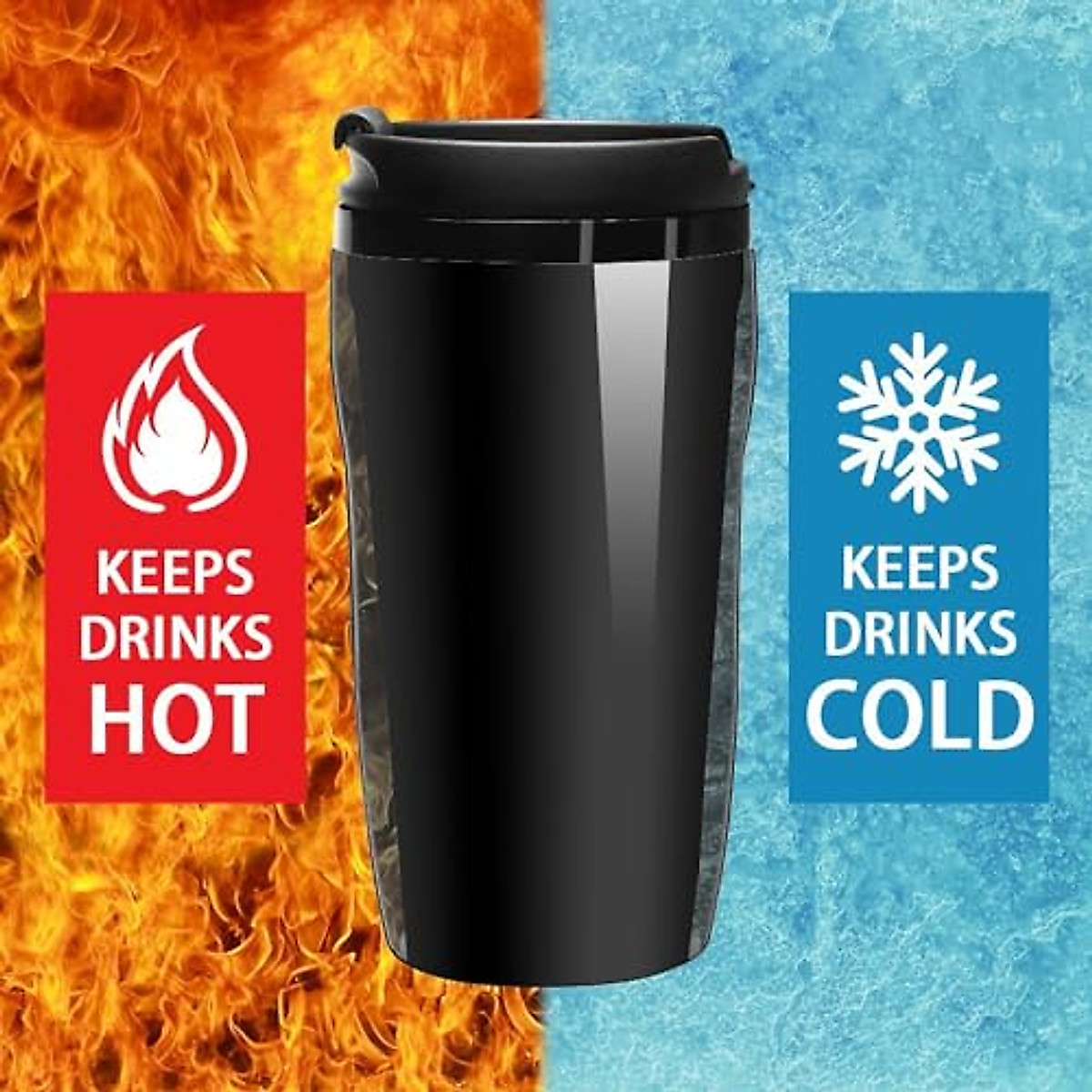 Usa Flag Ea-gle Golf Travel Coffee Mug Reusable Coffee Cup Tumbler with Lid for Outdoor 250ml