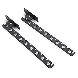 Sumnacon 12 Inch Stainless Steel Clothes Hanger Racks - 2Pcs Wall Mounted Folding Garment Hooks with Screws, Space Saver Clothing and Closet Storage Organizer for Laundry Room Bedroom Bathroom, Black