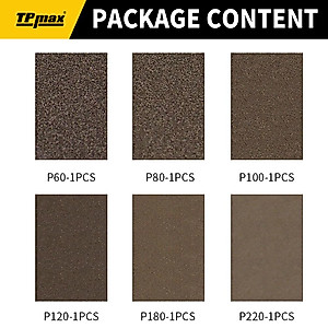 Sanding Sponge, Coarse/Medium/Fine/Superfine 6 Different Specifications Sanding Blocks Assortment,6 PCS,Washable and Reusable.