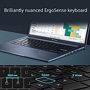 ASUS VivoBook 16X Laptop, 16” WUXGA (1920 x 1200) 16:10 Display, AMD Ryzen 5 5600H CPU, AMD Radeon™ Vega 7 Graphics, 8GB RAM, 512GB SSD, Fingerprint Sensor, Windows 11 Home, Quiet Blue, M1603QA-DS52