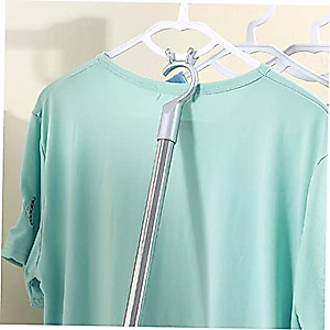 YARNOW 4pcs Clothes Rail Clothes Fork Clothing Hooks Home Goods Stainless Steel Forks Clothesline Outdoor Clothesline Home Stuff Clothes Pole Head Clothes Pole Head Parts Pole Parts Cane