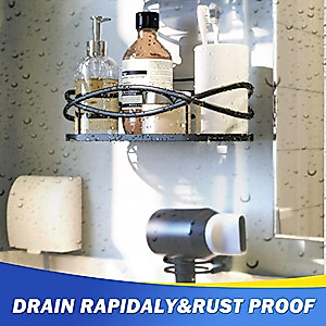 Shower Caddy Basket, Shower Shelf 4Pack, Adhesive Drill-Free, Rustproof Shower Organizer for Inside Shower & Kitchen,Shower Rack for Bathroom Storage