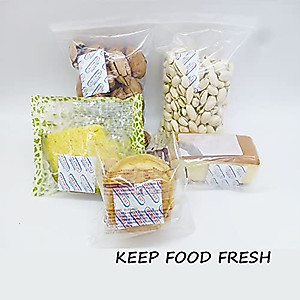 100 PACKS 400cc Oxygen Absorbers for Food Storage (10 Packs a Bag,Vacuum Individually Wrapped) Food Grade Oxygen Absorbers For Keep Food Fresh,O2 Absorbers for Mason Jars,Mylar Bags,Vacuum Bags