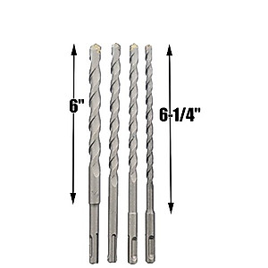 Erie Tools 20 Piece SDS Rotary Hammer Concrete Masonry Carbide Tipped Drill Bit Set fit Milwaukee Hilti Bosch