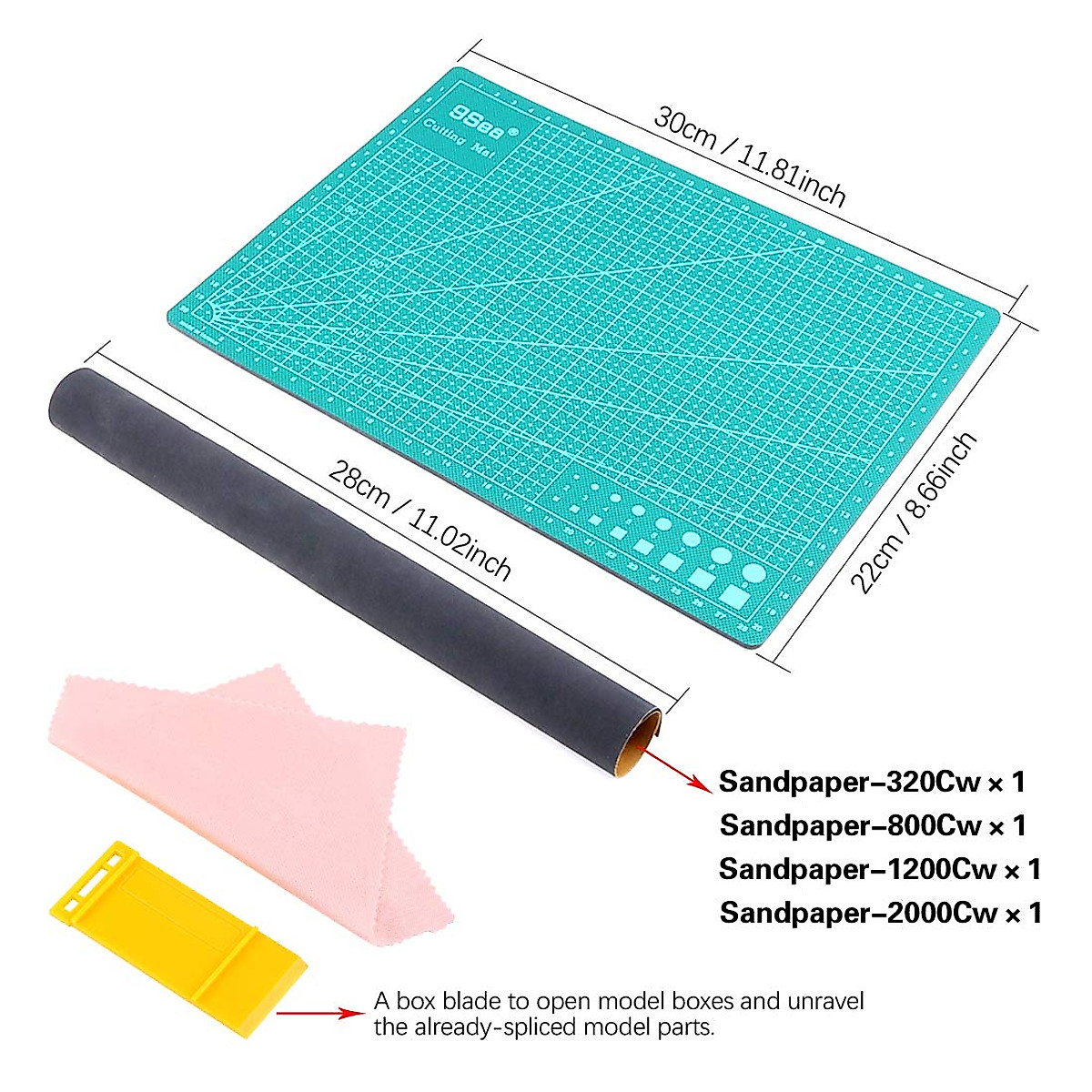 Keadic 55Pcs Professional Modeler Basic Tools Craft Set Hobby Building Tools Kit with a Plastic Case for Gundam Car Model Building Repairing and Fixing