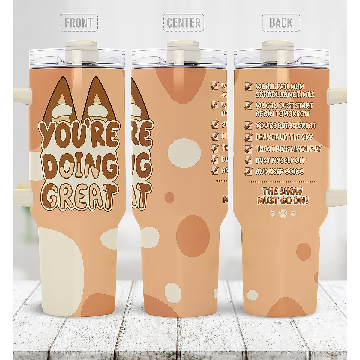 MARSANA Mom Tumbler - Gifts for Mom - Mother Coffee Mug - You're Doing Great 40Oz