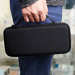 FYY for Nintendo Switch / Switch OLED Carrying Case - Portable Hard Shell Travel Carrying Case Pouch Bag with 30 Game Card Slots Zippered Pocket for Nintendo Switch Console & Accessories Black, Plus