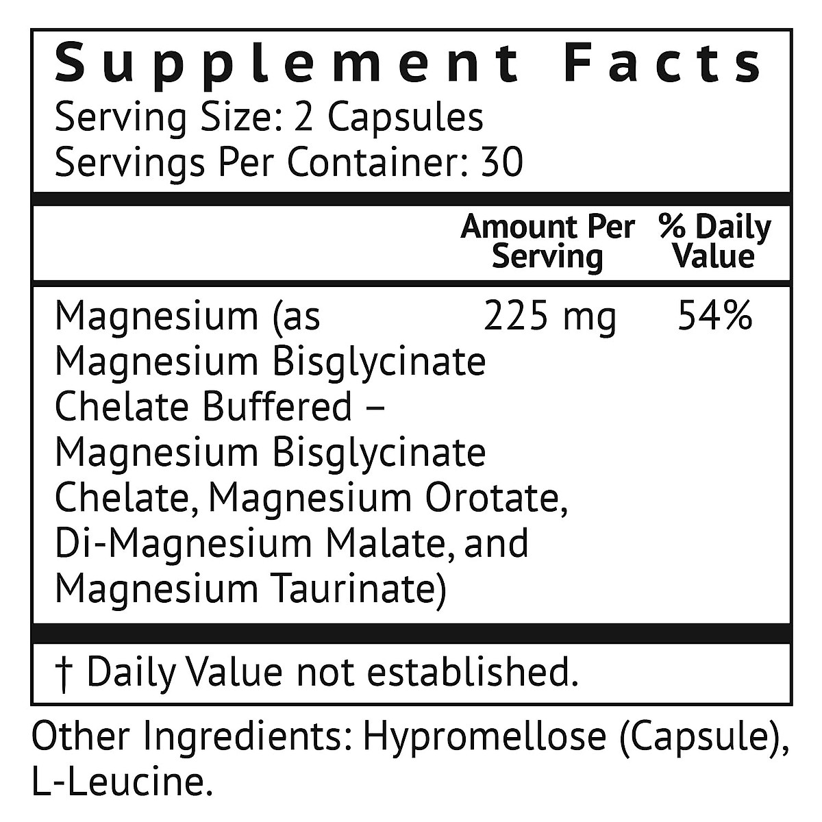 Quad Magnesium Blend by Vitamonk - with Magnesium Orotate, Glycinate Chelate, Magnesium Taurate and Di- Magnesium Malate - High Absorption Magnesium Complex for Sleep, Heart, and Mood