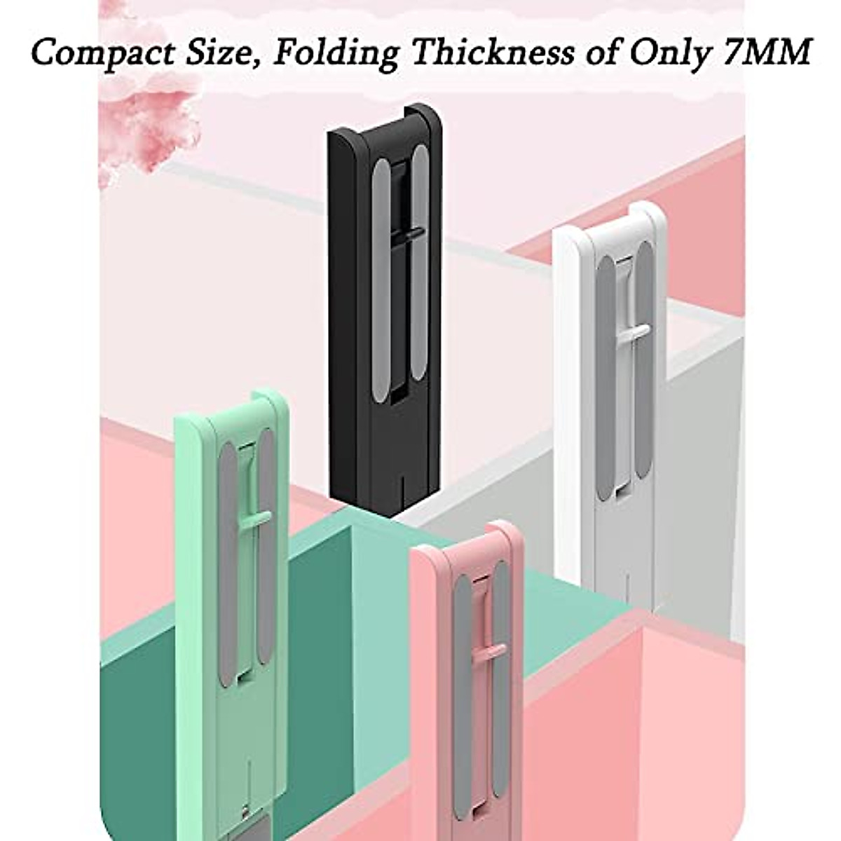 Phone Stand for Desk, Home, Office, Adjustable Foldable Phone Holder Compatible with iPhone 14/13/12/11/Xs/Xr Series, iPad, Samsung, Google and Other Smartphones - Pink