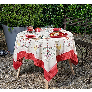 Beauville, Bruyère French Alsacienne Kitchen Tea Towel, Silk Screen Hand Printed