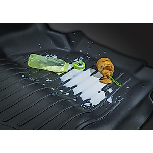 SMARTLINER Floor Mats 2 Row Liner Set Black for 2004-2008 Ford F-150 SuperCrew Cab / 2006-2008 Lincoln Mark LT Crew Cab