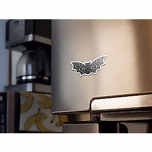 Bat Refrigerator Magnet | UV Printed 4-Inch Kitchen Decor Accessory Featuring Stunning Design | Zodiac Astrology Chakra Creepy Skeleton Gothic Goth Grunge Halloween Skull Animal Ouija Spooky CSM1514