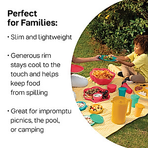 Tupperware Brand Microwave Reheatable Luncheon Plates - Dishwasher & Microwave Safe - BPA Free - Reusable, Lightweight, Durable & Great for Kids