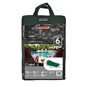 Bosmere Weatherproof Lounge Chair Cover, 76" Long x 34" Wide x 35" High at Back, Green