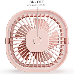MISSUE USB Desk Fan, Small Personal Table Fan with 3 Speeds, Mini Portable USB Powered Cooling Fan for Home, Office, Indoor and Outdoor