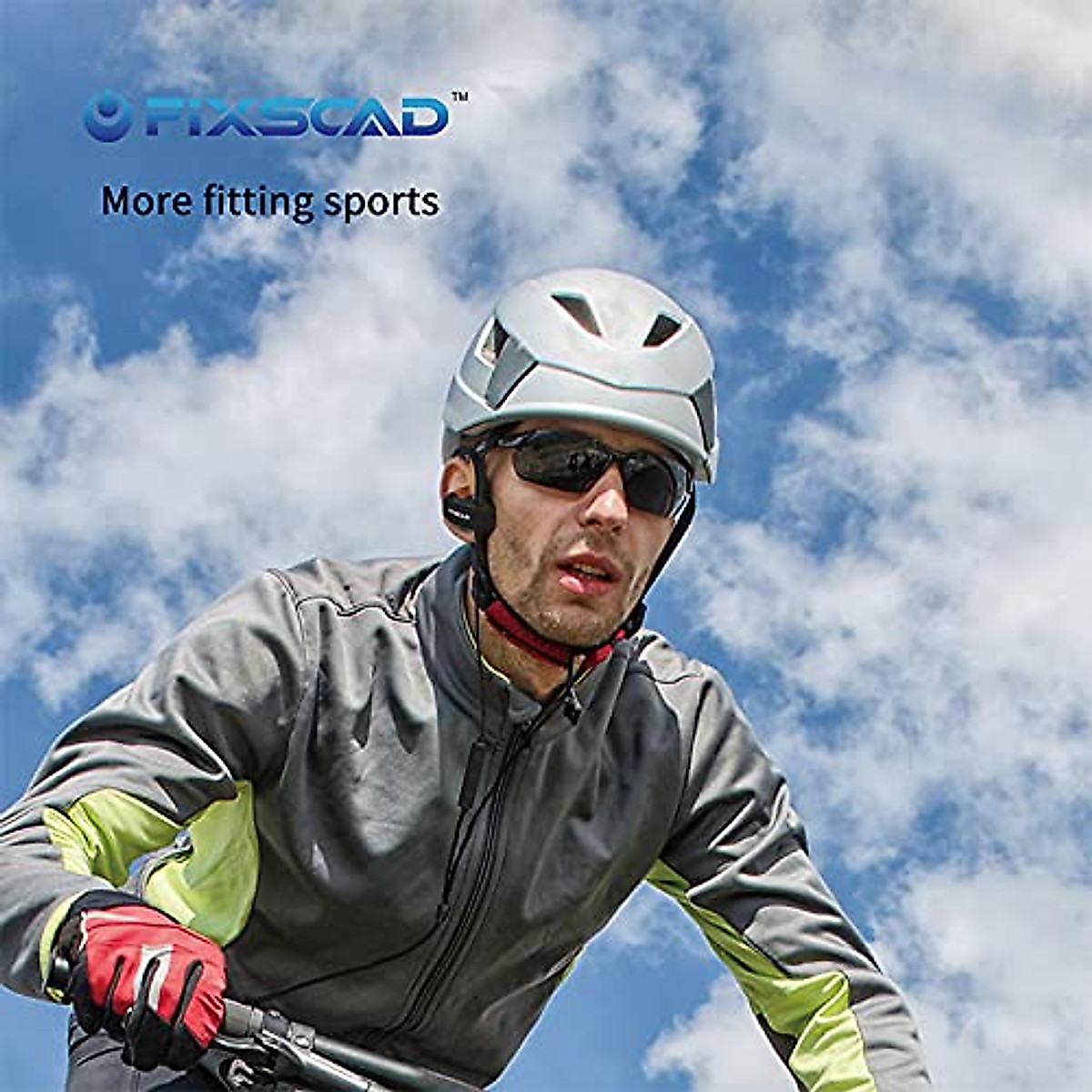 FIXSCAD Y171 Sports Earbuds Wired with Microphone, Soft Wrap Around Earphones with Over Ear Hook, in Ear Running Headphones for Exercise Compatible with iPhone, Samsung