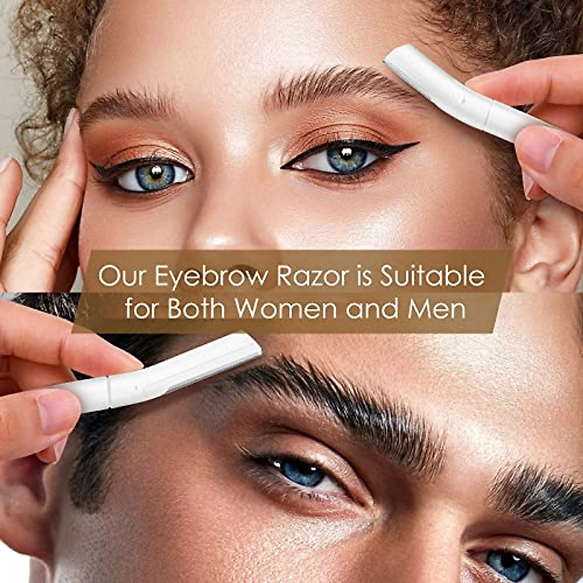 Eyebrow Razor, Facial Hair Shave Removal Razors, Multipurpose Exfoliating Dermaplaning Tool for Women face, Peach Fuzz, Leaving Soft Skin without Any Scratching