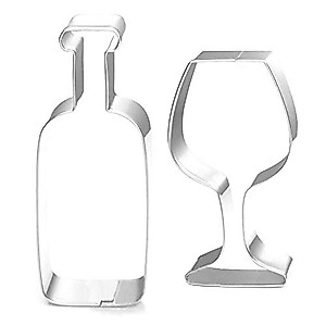 8 Pieces Fruit Sign - Pear, Apple, Strawberry, Cherry, Banana, Grape, Wine Bottle, Wine Glass Cookie Cutter Set - Stainless Steel