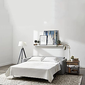 Cottingon Full Size 6" Drop Microfiber Sofa Bed Fitted Sheet - White, Blue, Cream, Grey, Lavender, Sage, Stone - 100% Burshed Microfiber - Fits Upto 6" Drop - Sofa Bed Cover