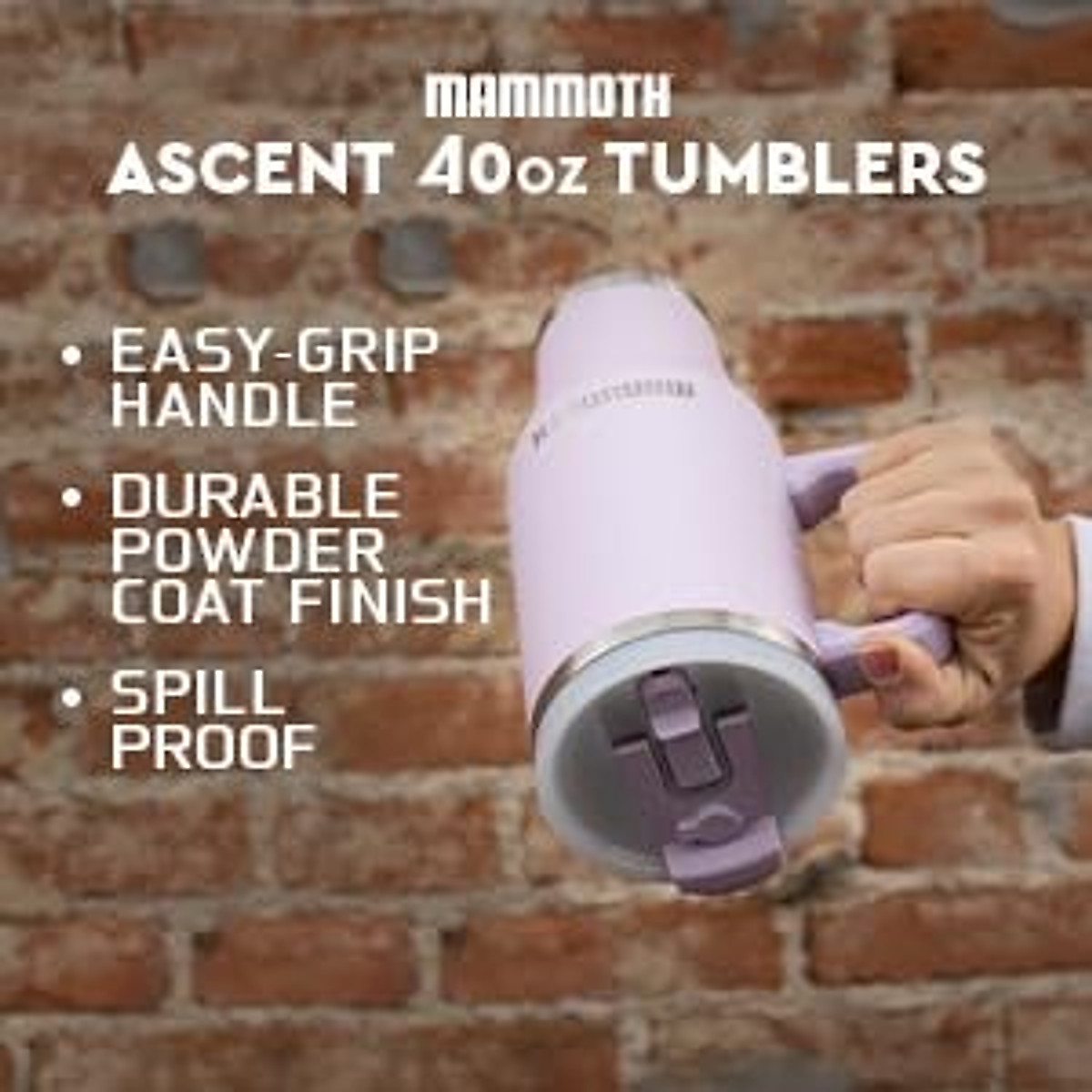 Mammoth Ascent Dark Blue 40 oz Tumbler with Handle