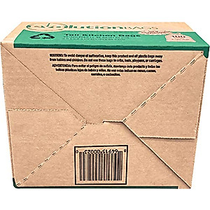**NEW** Evolution Trash Bag Tall Kitchen DRAWSTRING, 100 bags/box, made with 70% CERTIFIED PCR material