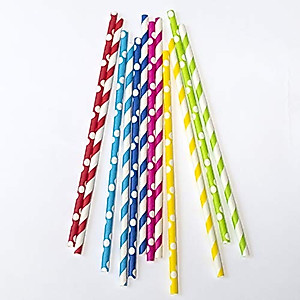 200 Pack Paper Straws, Drinking Straws for Smoothies, Juices, Cocktail, Birthday Parties And Weddings, 100% Biodegradable.