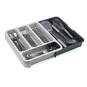 Joseph Joseph 85042 DrawerStore Expandable Cutlery Tray, Gray