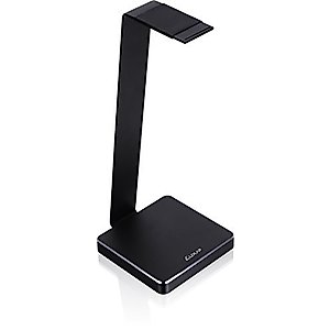 LUXA2 E-One Black Solid-Metal Aluminum Universal Gaming Headphone Stand/Hanger/Holder for Beats, Senheiser, Sony, Bose, Philips, Audio-Technica, Plantronics, Shure, Jabra, JVC, JBL, AKG, DJ, Gaming Headsets Display HO-HDP-ALE1BK-00