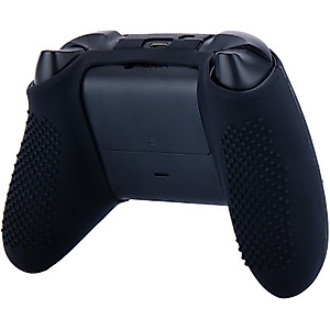 YoRHa Silicone Cover Skin Case for Xbox Series X/S Controller x 1(Black) with Thumb Grips x 10